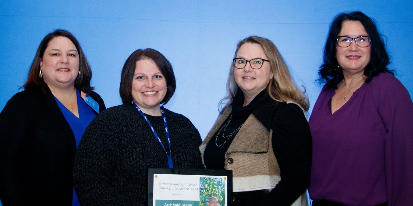Archbold Grady Receives Donate Life Award