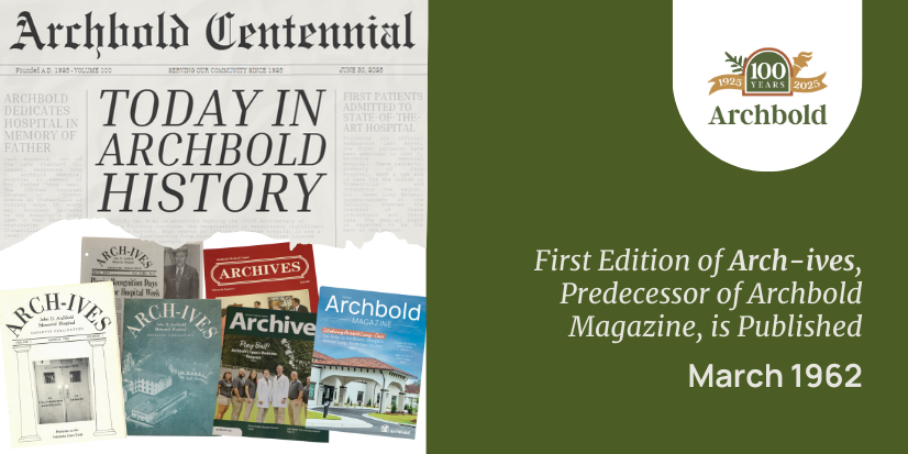 This Month in Archbold History: First Edition of Arch-ives, Predecessor of Archbold Magazine ...