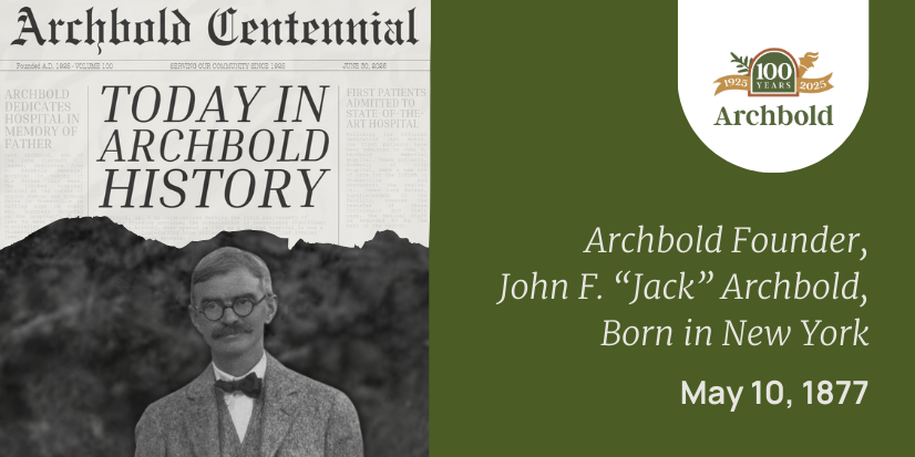 Archbold Founder, John F. Archbold, Born in New York