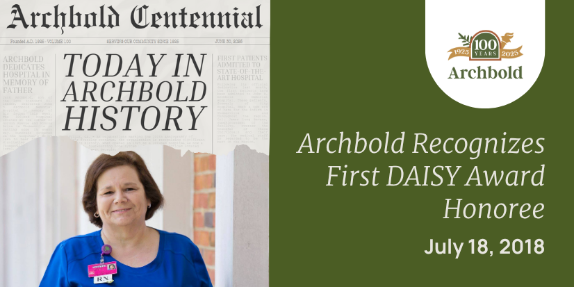 Today in Archbold History: Archbold Recognizes First DAISY Award Honoree