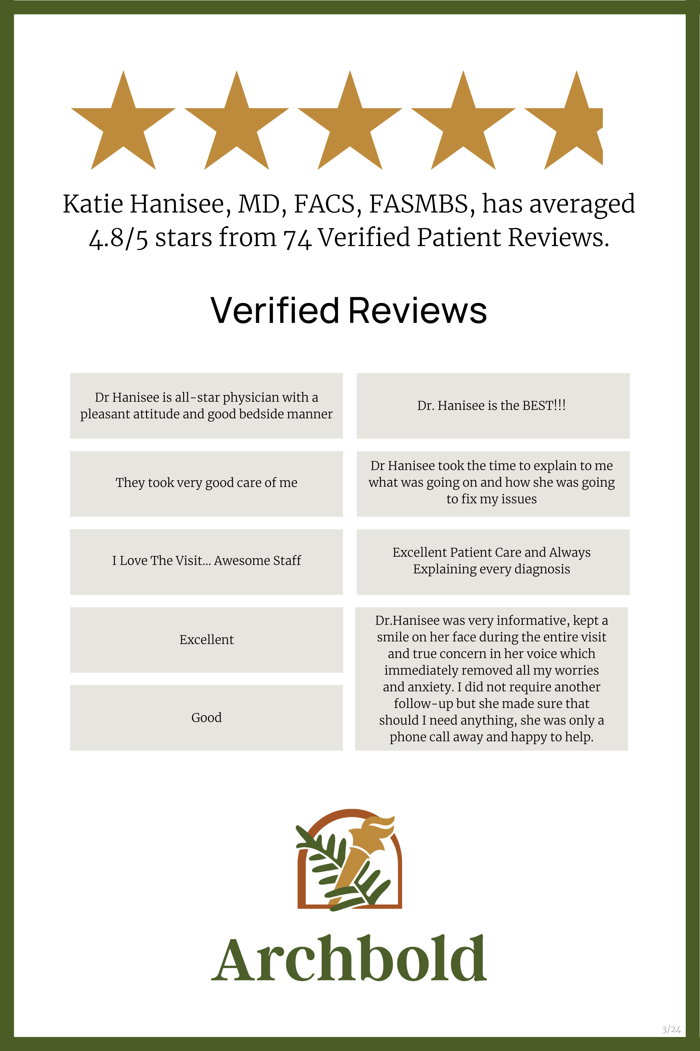 Mary Hanisee, MD,FACS,FASMBS | Archbold Medical Center