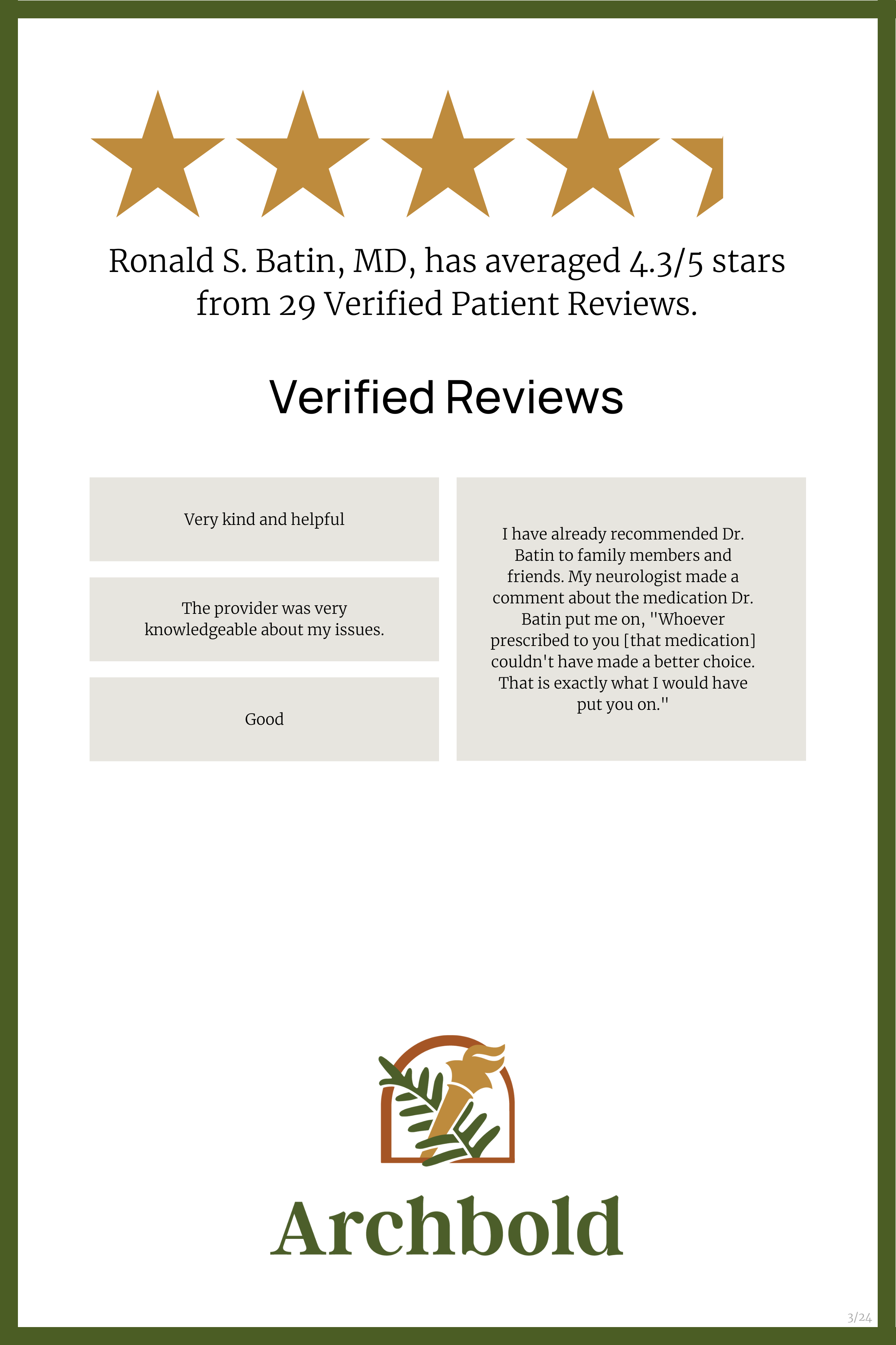 Ronald Batin, MD | Archbold Medical Center