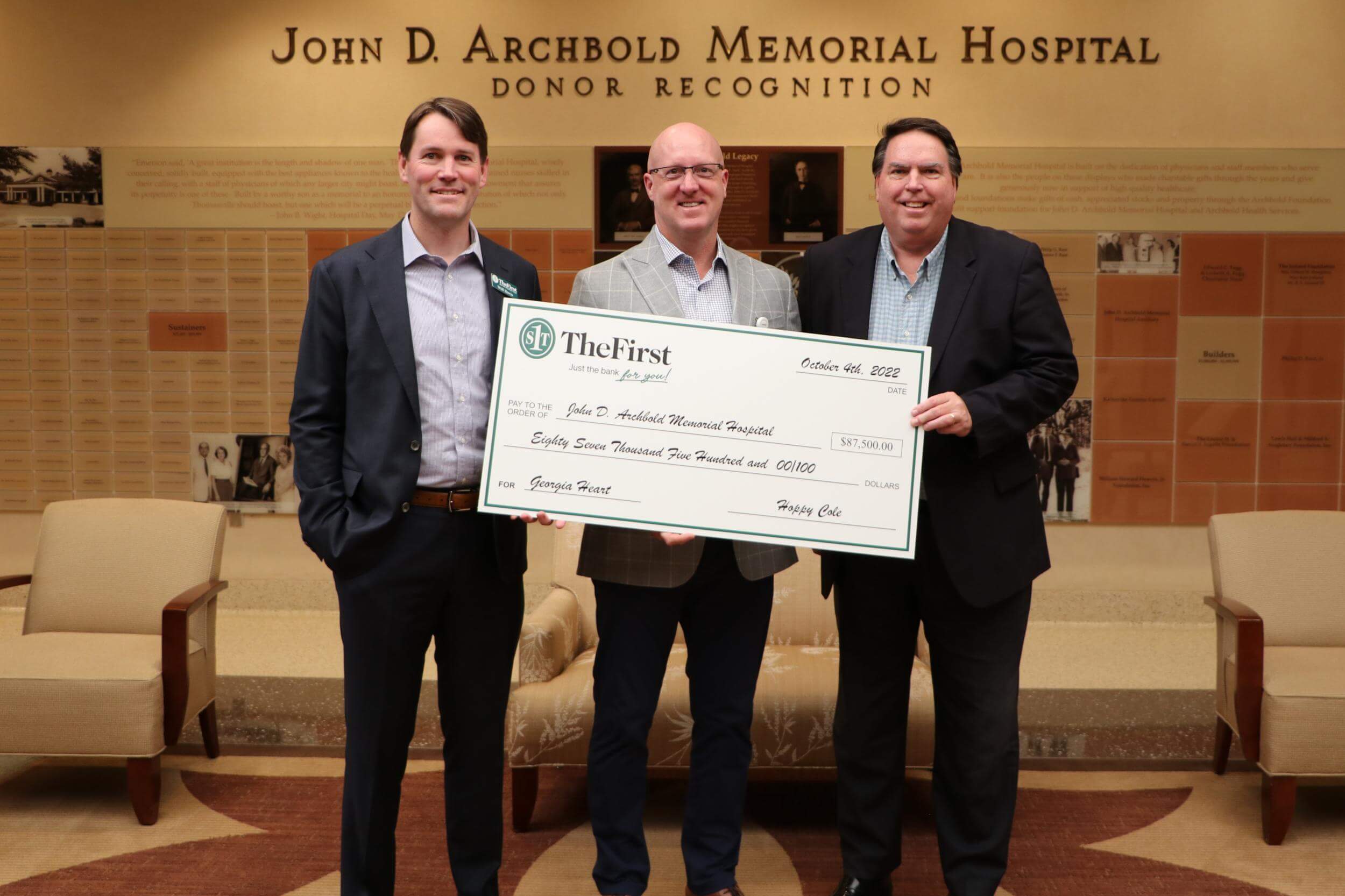 The First Bank Donates to Archbold